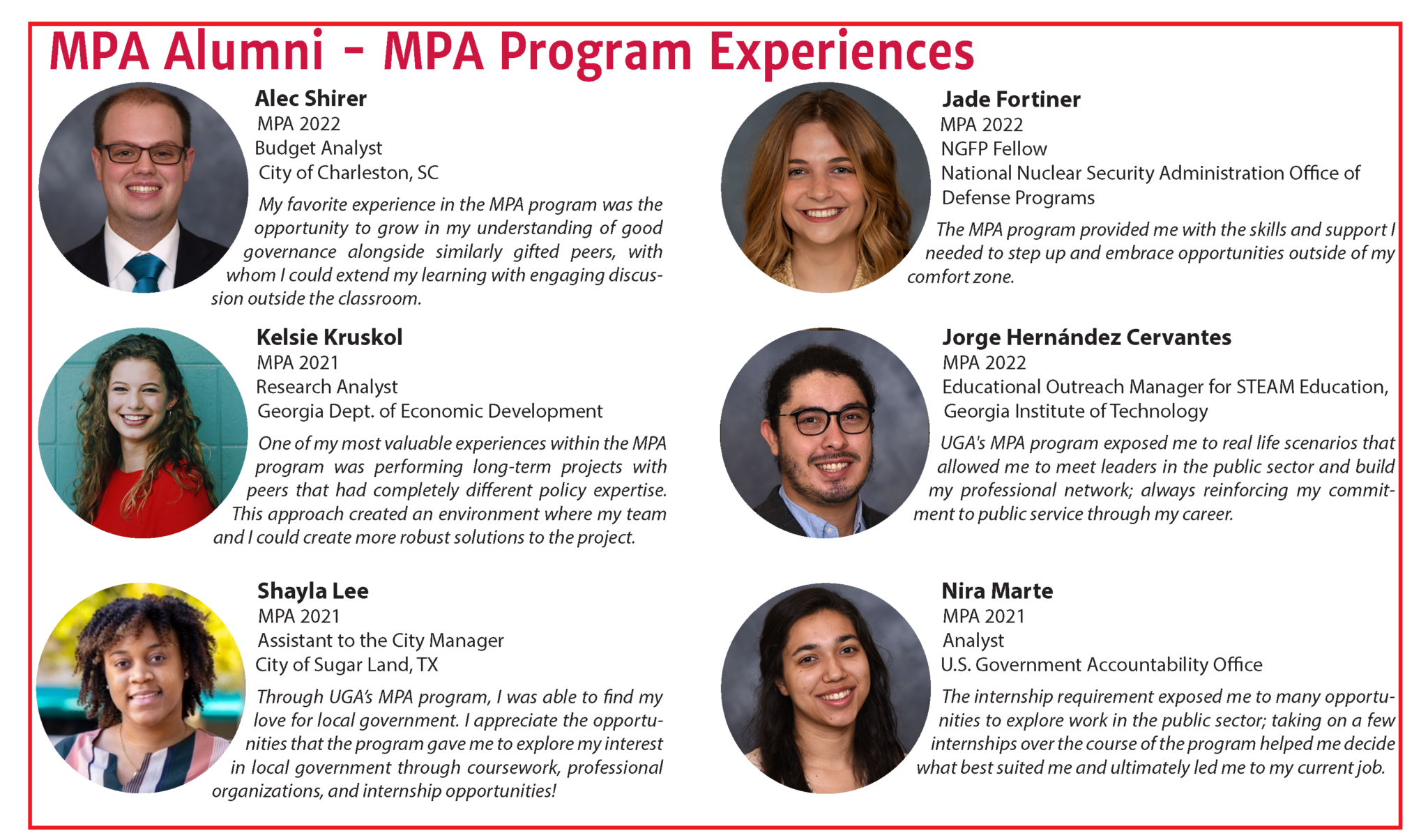 Public Affairs Graduate Major - University of Georgia