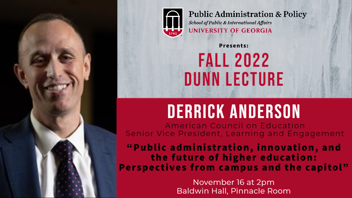 Dunn Lecture with Derrick Anderson - SPIA